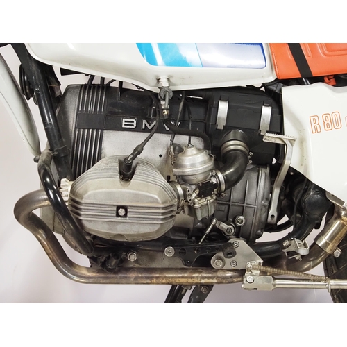 BMW R80 G/S motorcycle. 1983. 798cc Frame No. 6254873 Engine No. 802VC ...