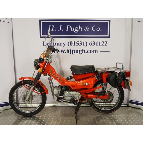 Honda CT90 motorcycle. 1975. 89cc Runs and rides but not ridden since ...