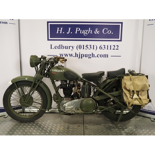 Ariel 350 W/NG motorcycle. 1942. 350cc Frame No. XG26223 Engine No ...