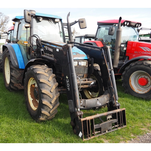 New Holland TS115 tractor with trima and 30p loader. Showing 8313 hours ...