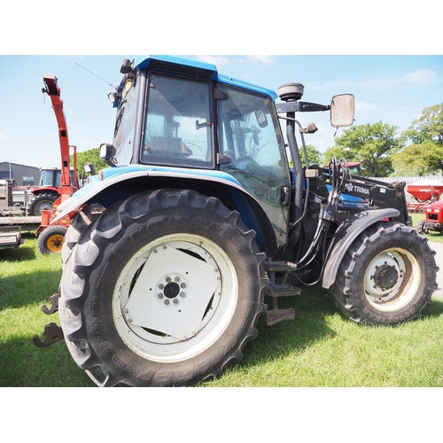 New Holland TS115 tractor with trima and 30p loader. Showing 8313 hours ...