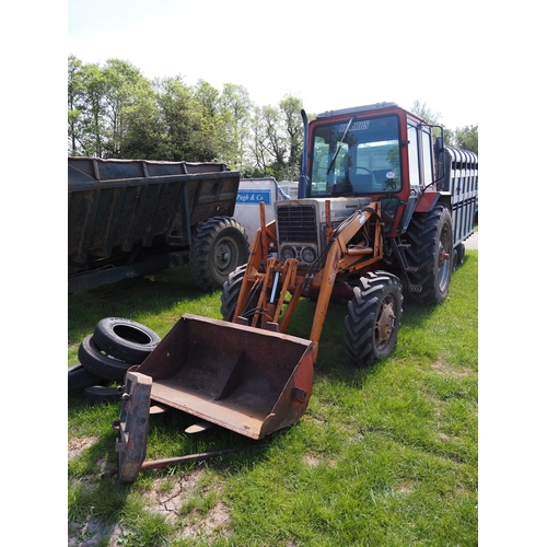 Belarus Progress 562 D tractor with loader, bucket and spike. Reg. C875 ...