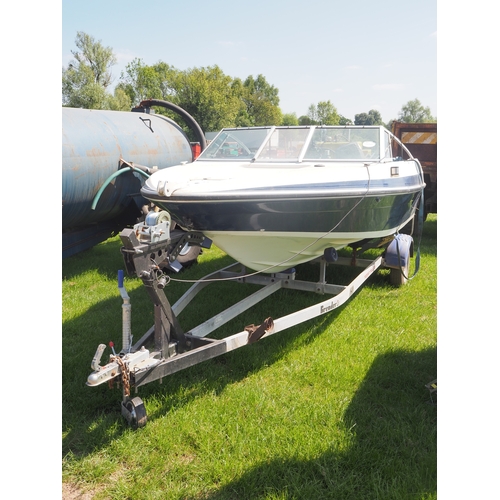 Speedboat Fletcher Blackmaxe on trailer