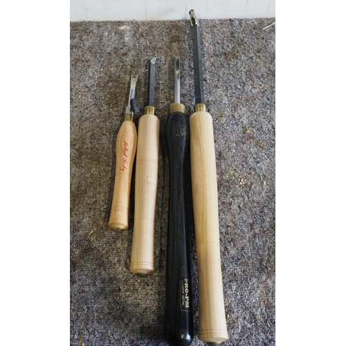 Various woodworking hollowing tools to include Robert Sorby