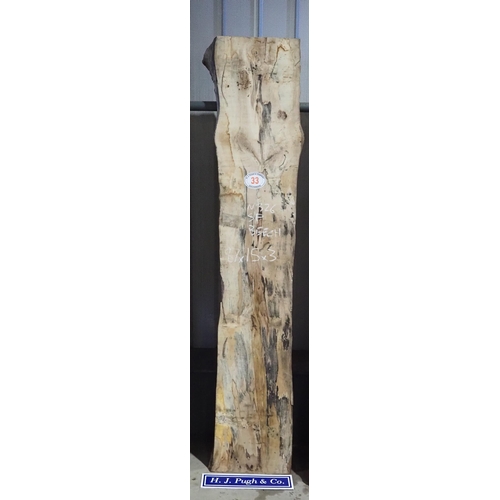 Spalted beech 87"x15"x3" - 1