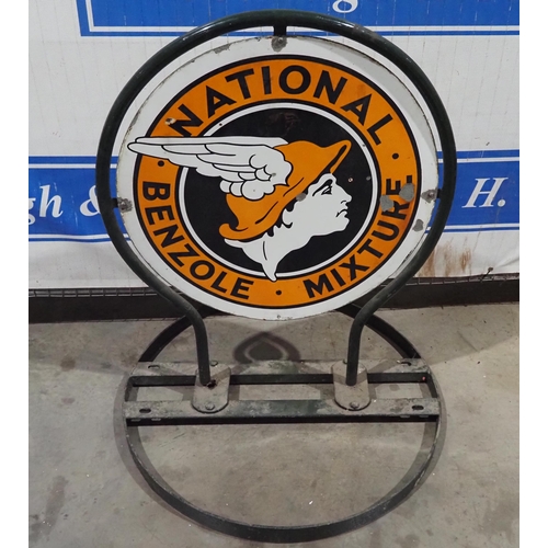 Double sided garage forecourt sign - National Benzole Mixture