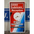 Tin sign - Esso SuperLube clock 24" x 12"