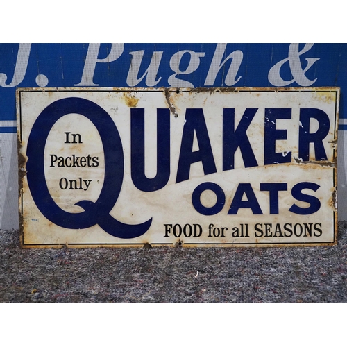 Enamel sign - Quaker oats 12" x 24"
