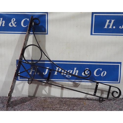 Large wrought iron sign bracket