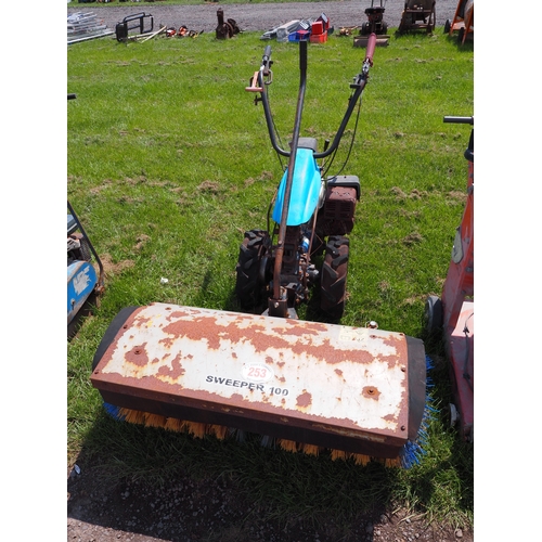 Pedestrian road sweeper