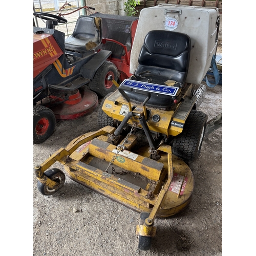 Walker front end grass handling system 0325 hours showing