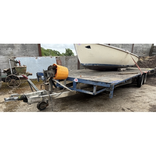 Twin axle trailer with winch 23ft
