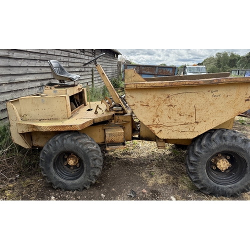 Dumper with 3 cylinder Lister engine. Runs. Reg. G326 XMO. Paperwork in ...