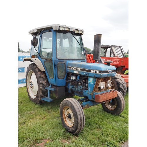 Ford 6610 tractor, runs and drives. Reg. C23 XFO