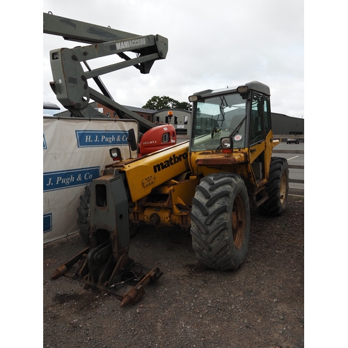 Matbro TS280 telehandler. Starts, runs and drives. Reg. P477 DFJ. Key ...