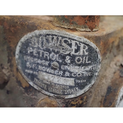 Bowser skeleton petrol pump for restoration