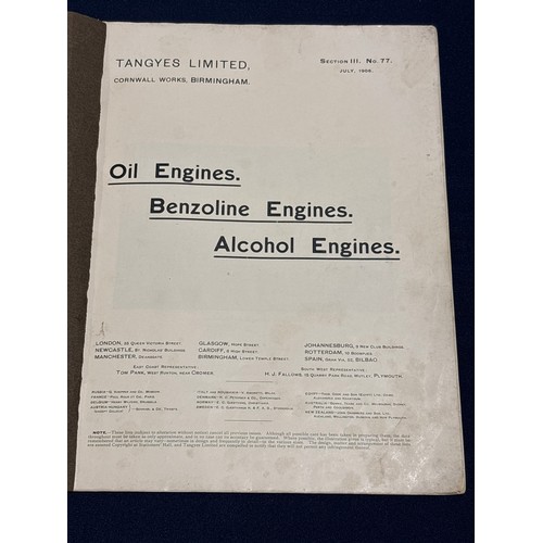 Tangye Hot Bulb engine compressor on trolley. C/w starting handle. No ...