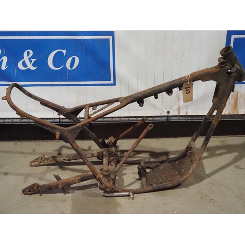Motorcycle trials frame