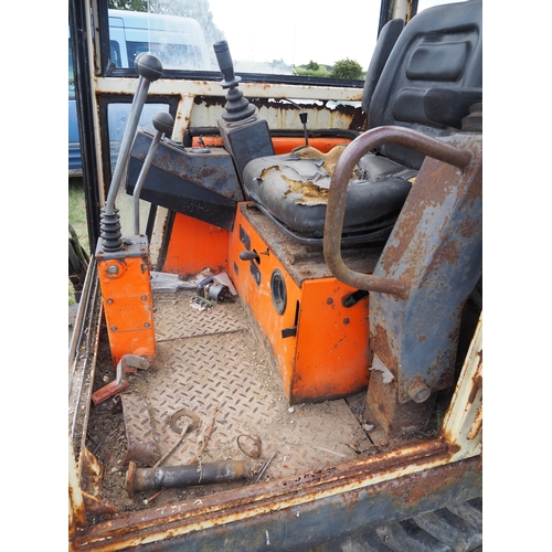 Pel-Job EB22 digger. 1989. S/n 10344. Runs and drives. Showing 1461 hours.
