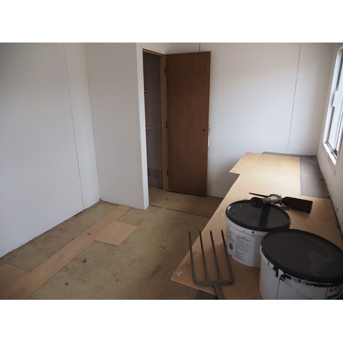 Site office 30ft, 2 section interior