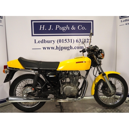 Honda CJ250T motorcycle. 1977. 249cc Frame No. CB250T-2010320 Engine No ...