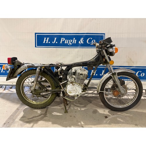 Honda CB100N motorcycle project. 99cc Engine is seized. No docs. No key
