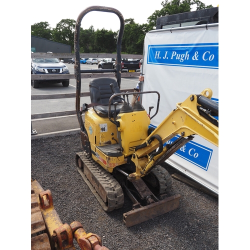 Yanmar SV08 micro digger, expanding tracks. quick hitch, Runs and ...