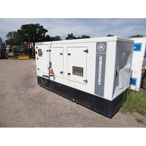 Himoinsa generator. 175KVA. Hours unknown. Serviced every 6 weeks when ...