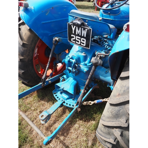 Fordson Super Major tractor. Reg. YMW 259. Key in office