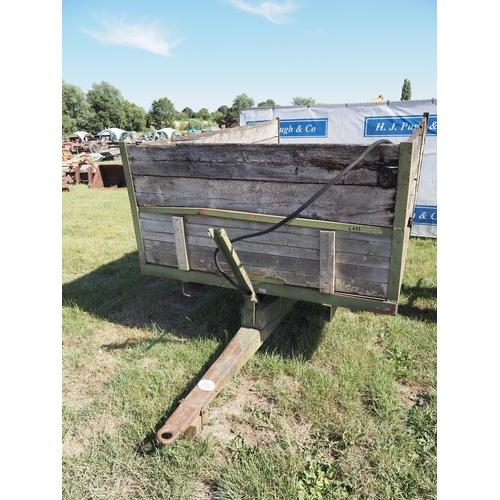 2 Wheeled tipping farm trailer