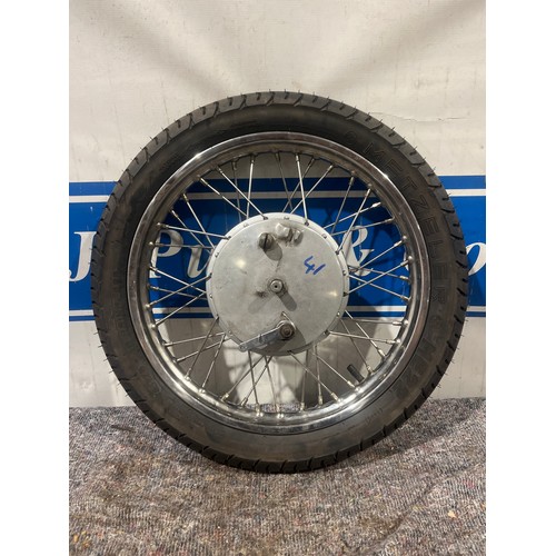 Triumph/BSA 250/350/500 rebuilt front wheel with stainless rim and ...
