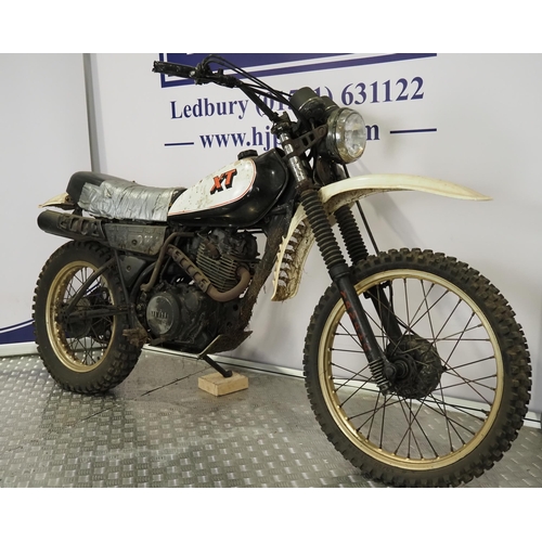 Yamaha XT350 motorcycle. 350cc Frame No. 3Y3-004291 Engine No. 3Y3 ...