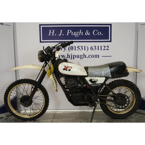 Yamaha XT350 motorcycle. 350cc Frame No. 3Y3-004291 Engine No. 3Y3 ...
