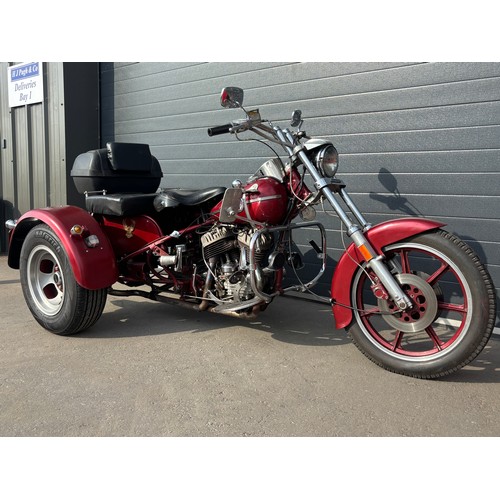 Harley Davidson Servi-Car motorcycle. 1958. 750cc Frame No. 5861375 ...