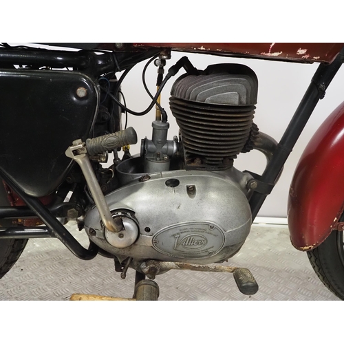 Sun Cyclone motorcycle. 1955. 225cc Engine No. 411A/3839 Engine turns ...