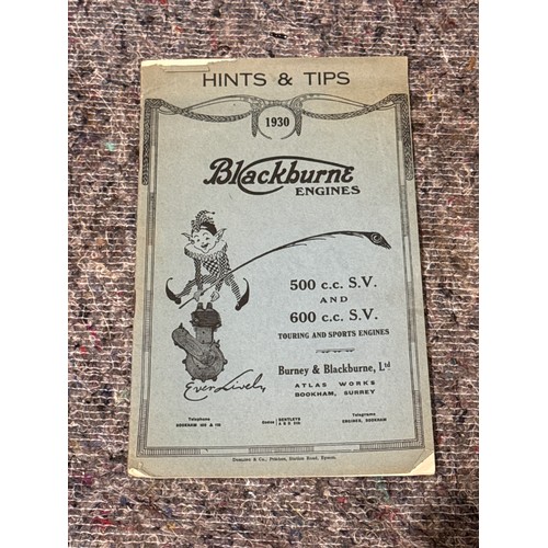 1930 Blackburne engines catalogue