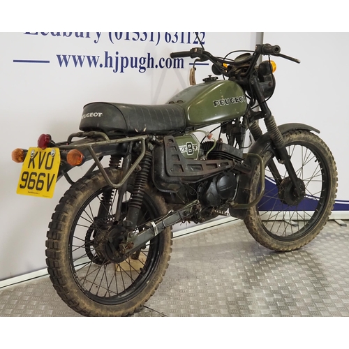 Peugeot SX80AR motorcycle. 1980. 80cc Runs and rides but will require ...