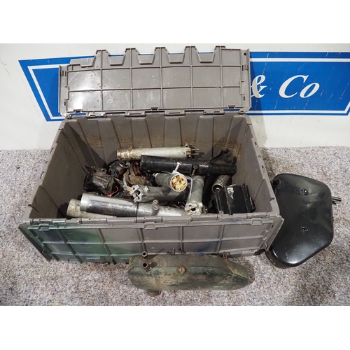 AJS/Matchless fork sliders and oil tanks