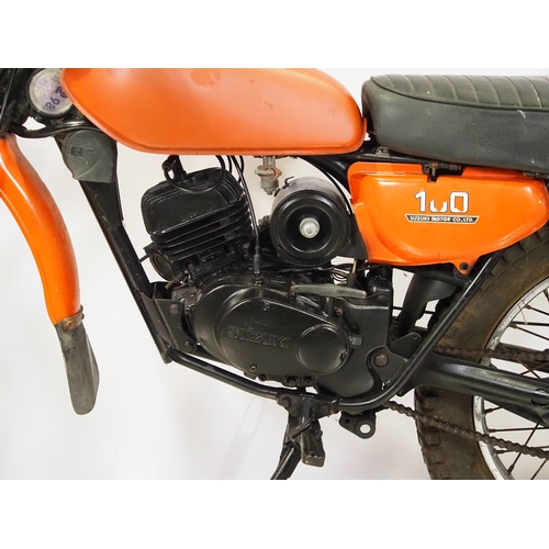 Suzuki TC100 trail bike project. 1977. 98cc Frame No. TC100 -47306 ...