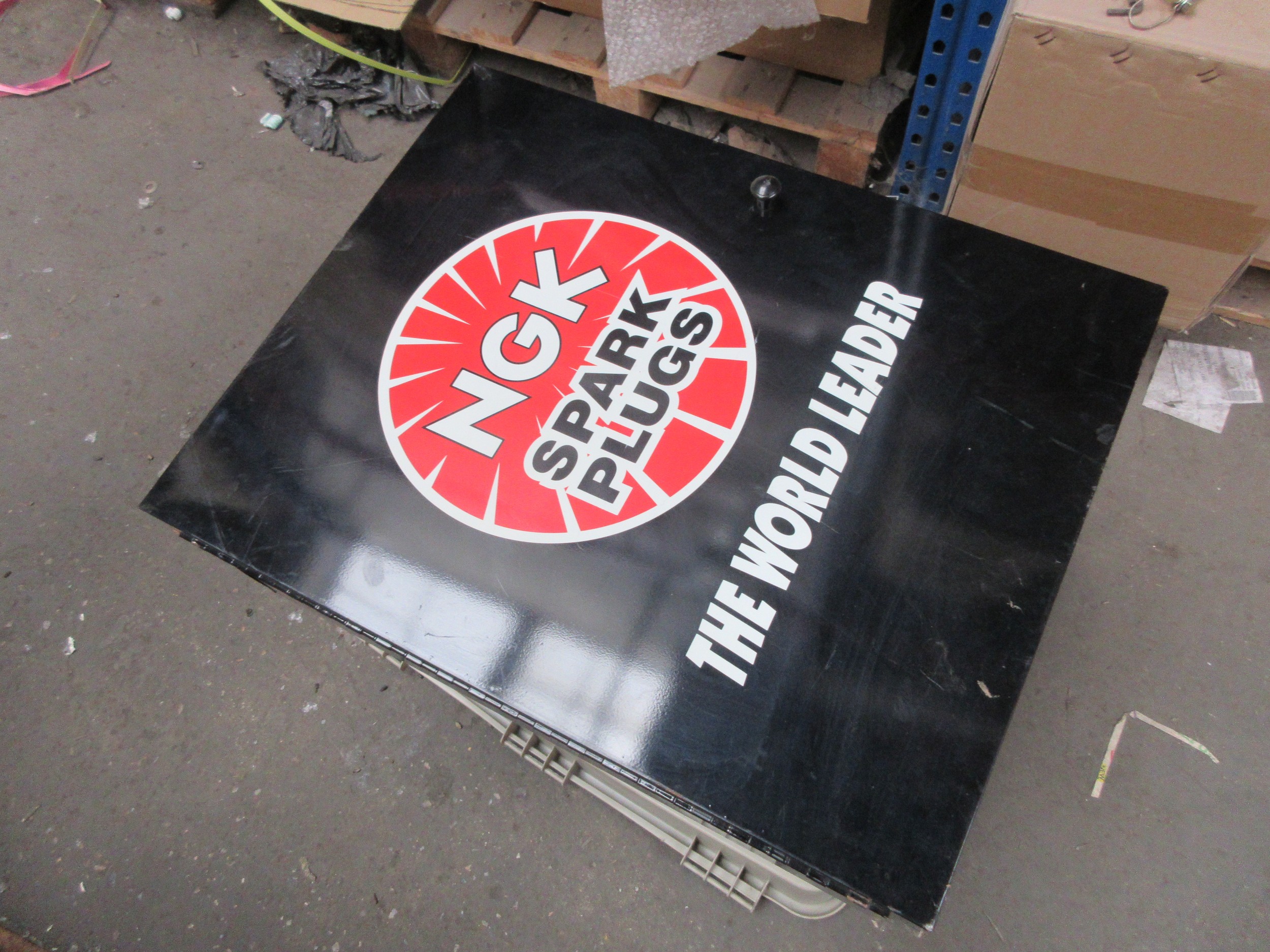 NGK spark plugs metal storage box