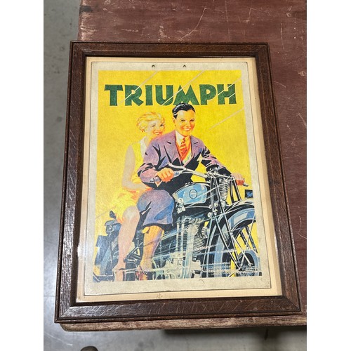 Triumph original cardboard poster
