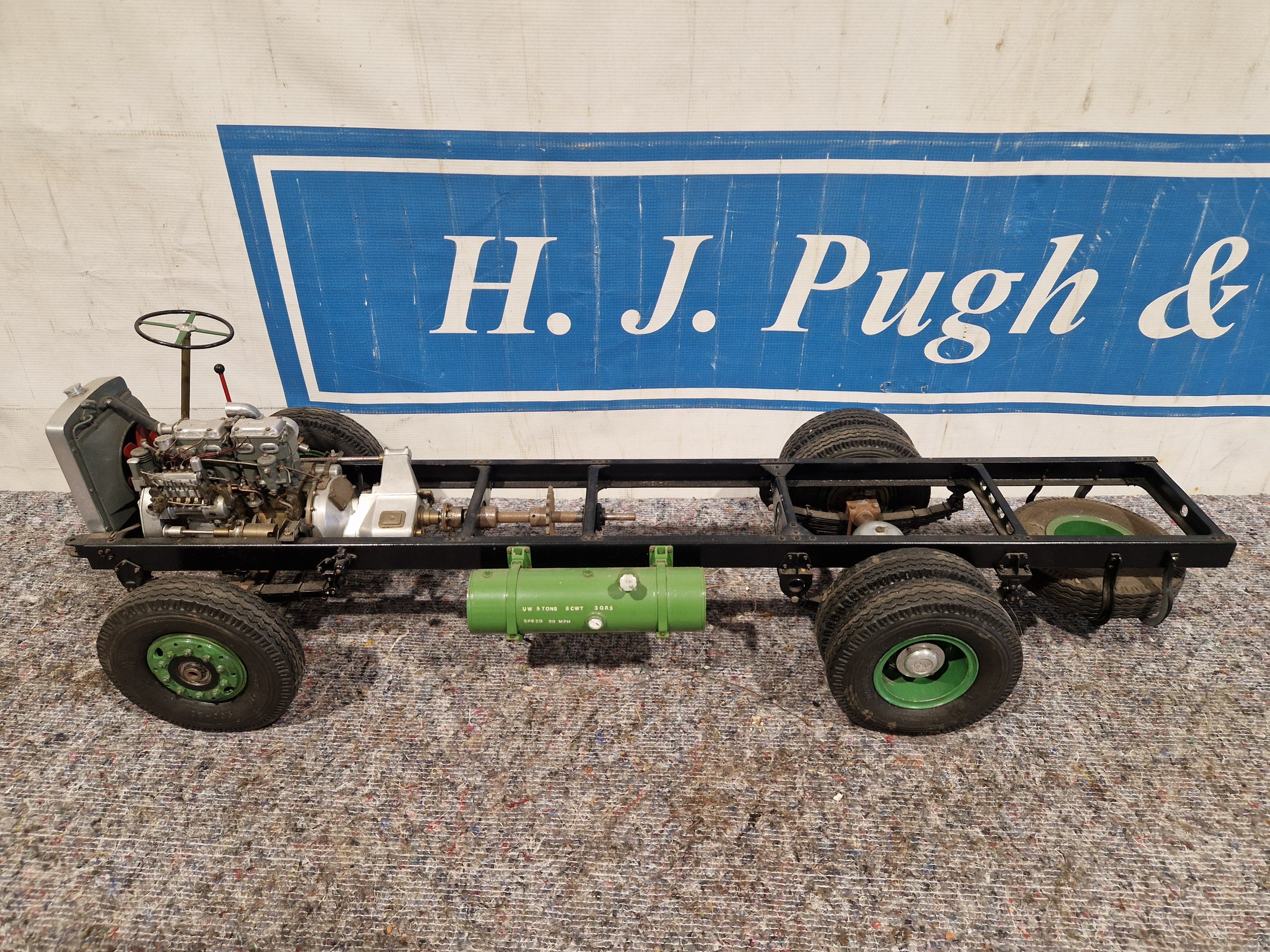 Bare chassis scale model of 1952 Atkinson L746 lorry with highly ...