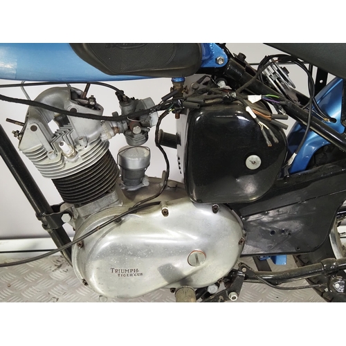 Triumph Tiger Cub motorcycle project. 1956 Frame No. T81010 Engine No ...