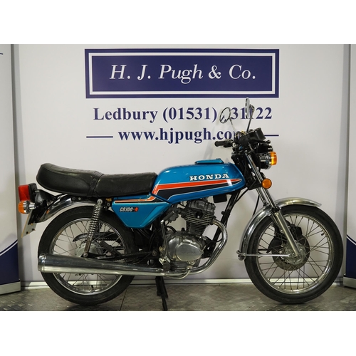 Honda CB100N motorcycle. 1983. 99cc Runs and rides, last ridden on 8th ...