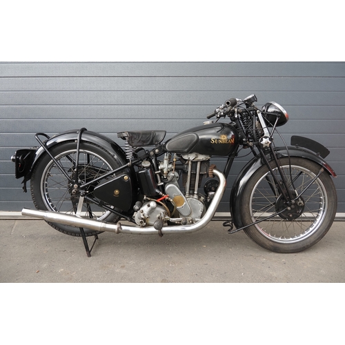 Sunbeam A23 motorcycle. 1938. 250cc Frame No. 2653 Engine No. A23E 652X ...