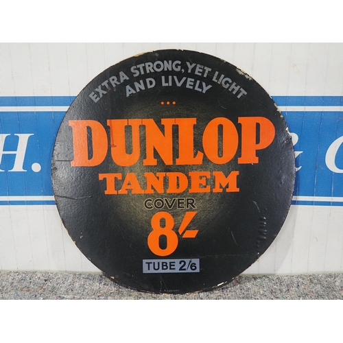 Hardboard sign - Dunlop Tandem 24" dia