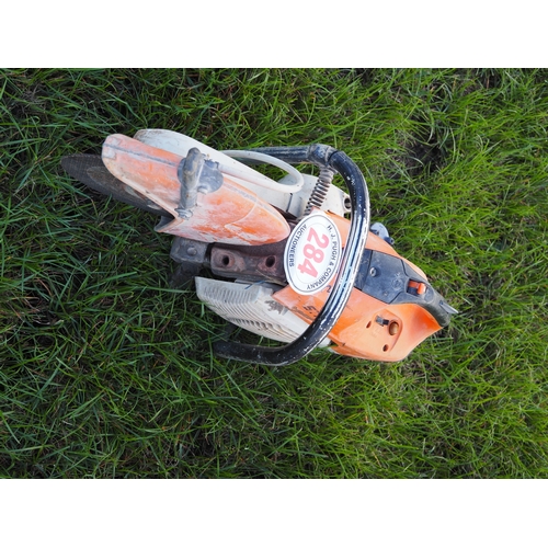 Stihl TS410 disc cutter. Runs