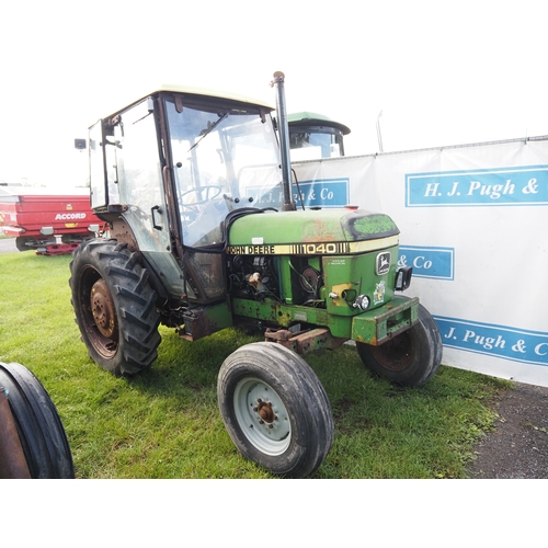 John Deere 1040 Power Syncron 2wd tractor. Non runner. Keys in office