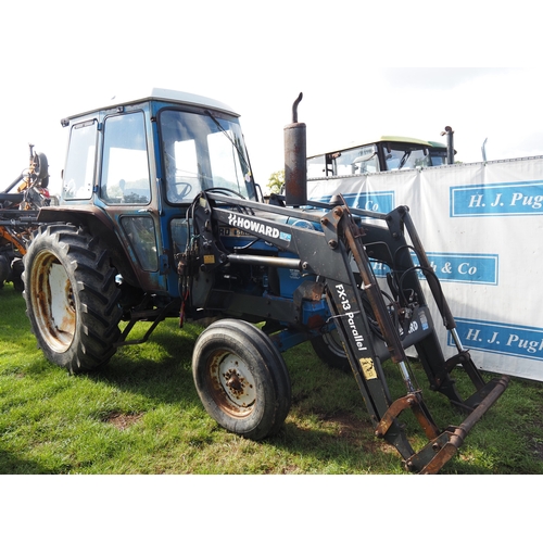 Ford 5600 tractor 2wd. C/w Howard FX13 loader. Runs and drives. Showing 4694 hours. Reg. FAA 251S. K
