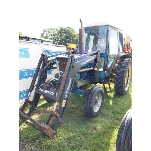 Ford 5600 tractor 2wd. C/w Howard FX13 loader. Runs and drives. Showing 4694 hours. Reg. FAA 251S. K